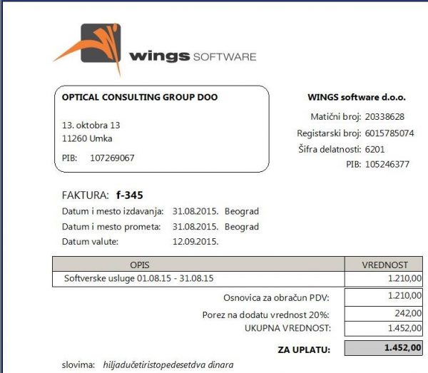Program – Wings Software